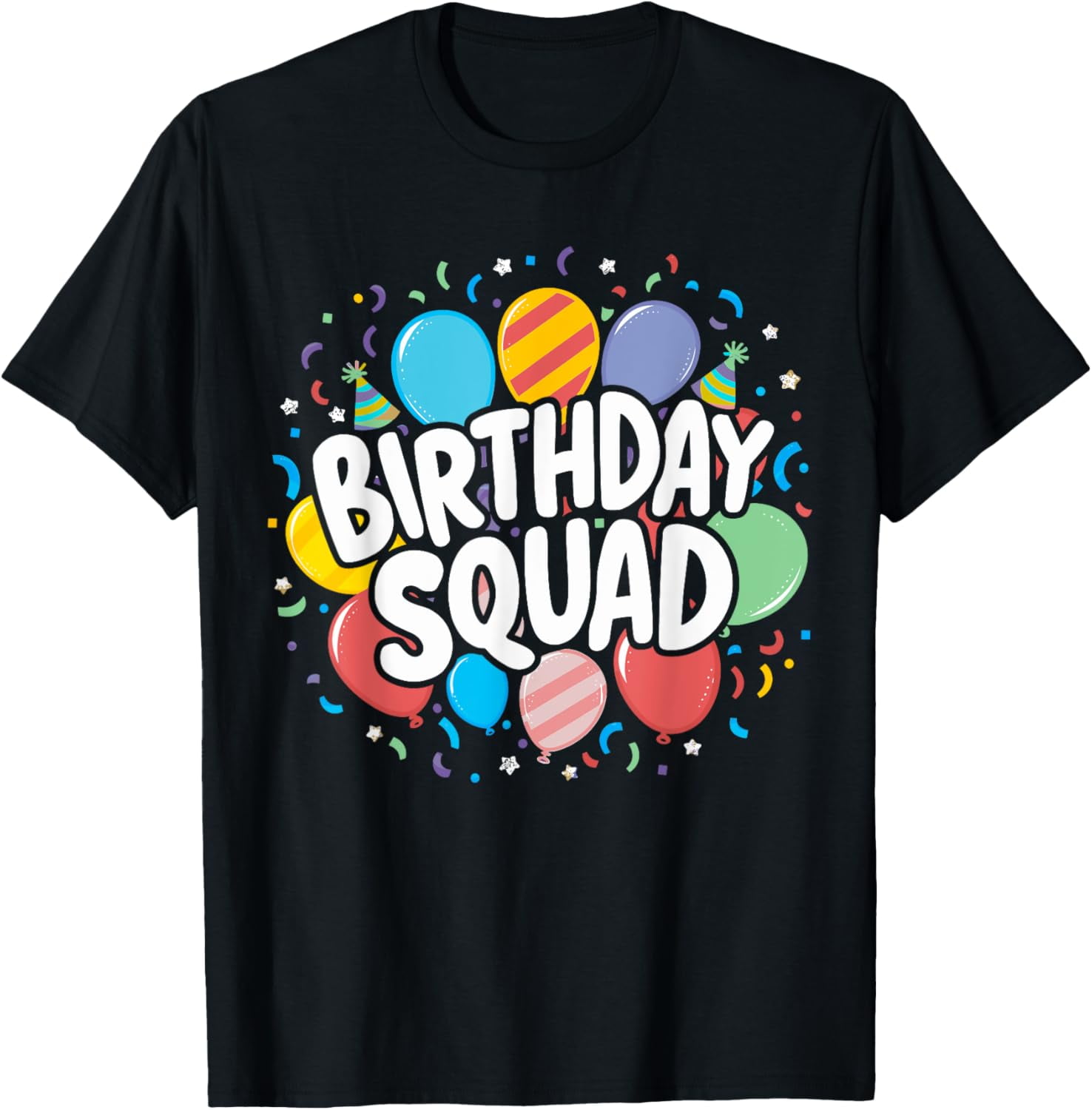 Birthday Squad Matching Birthday Crew Party T-Shirt Casual Short Sleeve ...