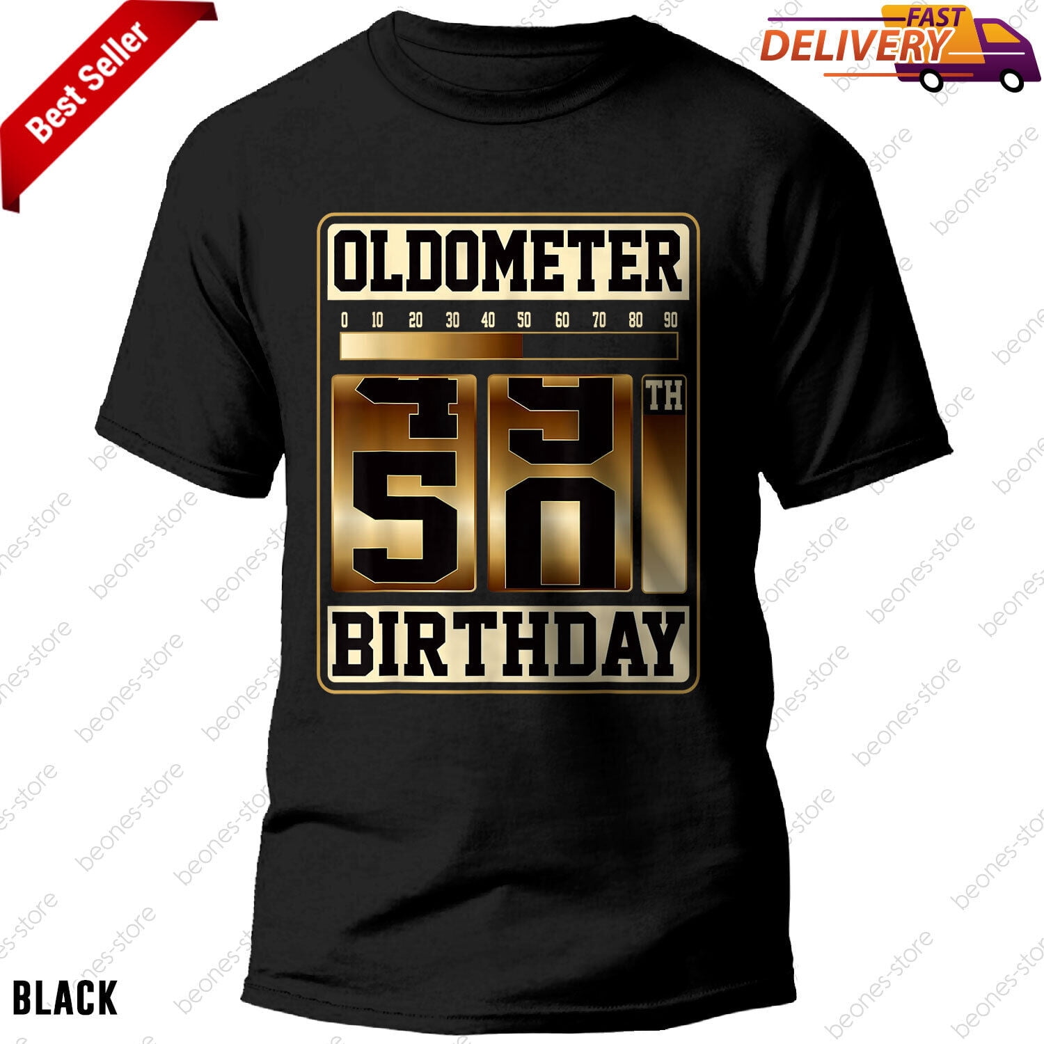 Birthday T-Shirt Oldometer 49-50 Funny Fathers Day Gift for Men Retro ...