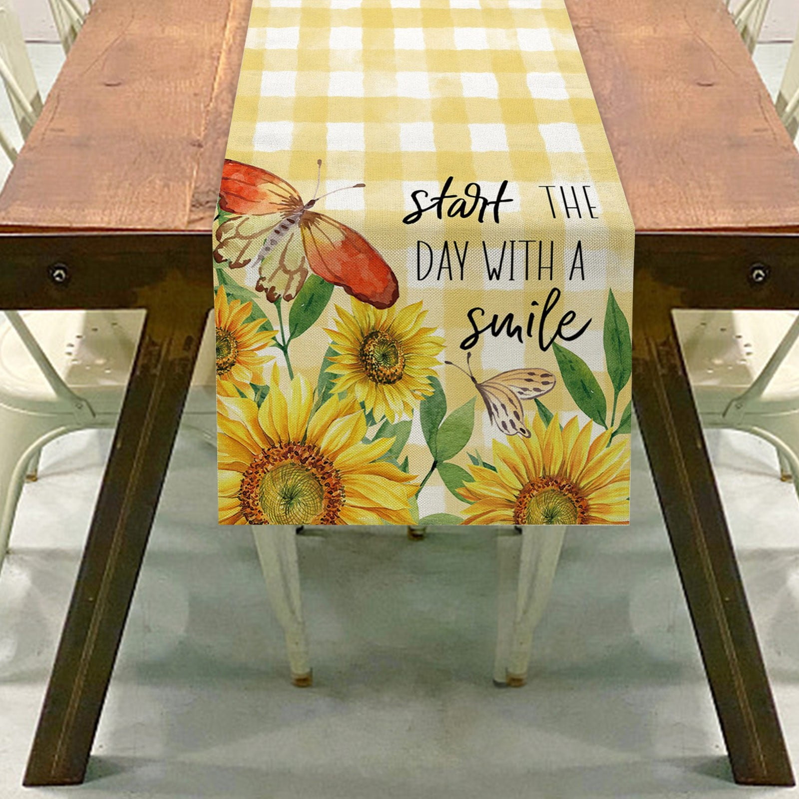 Birthday Table Decor Summer Lemon Sunflower Table Banner Border Home ...