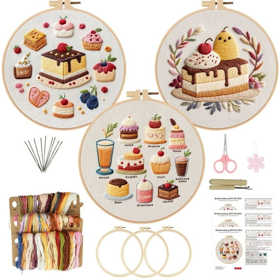 ComfiTime Embroidery Kit for Beginners to Intermediate Adults – 4 ...
