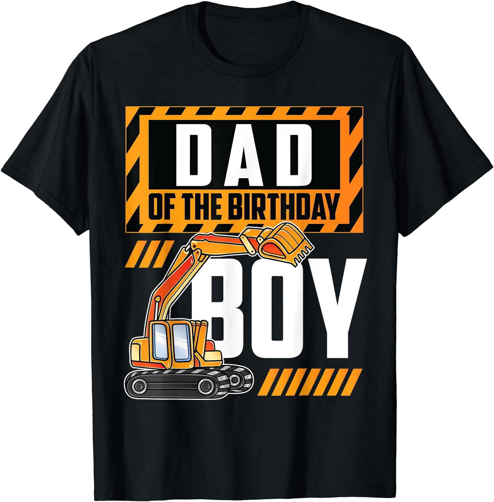 Birthday Themed Excavator Construction Vehicle T-Shirt For Proud Dads ...