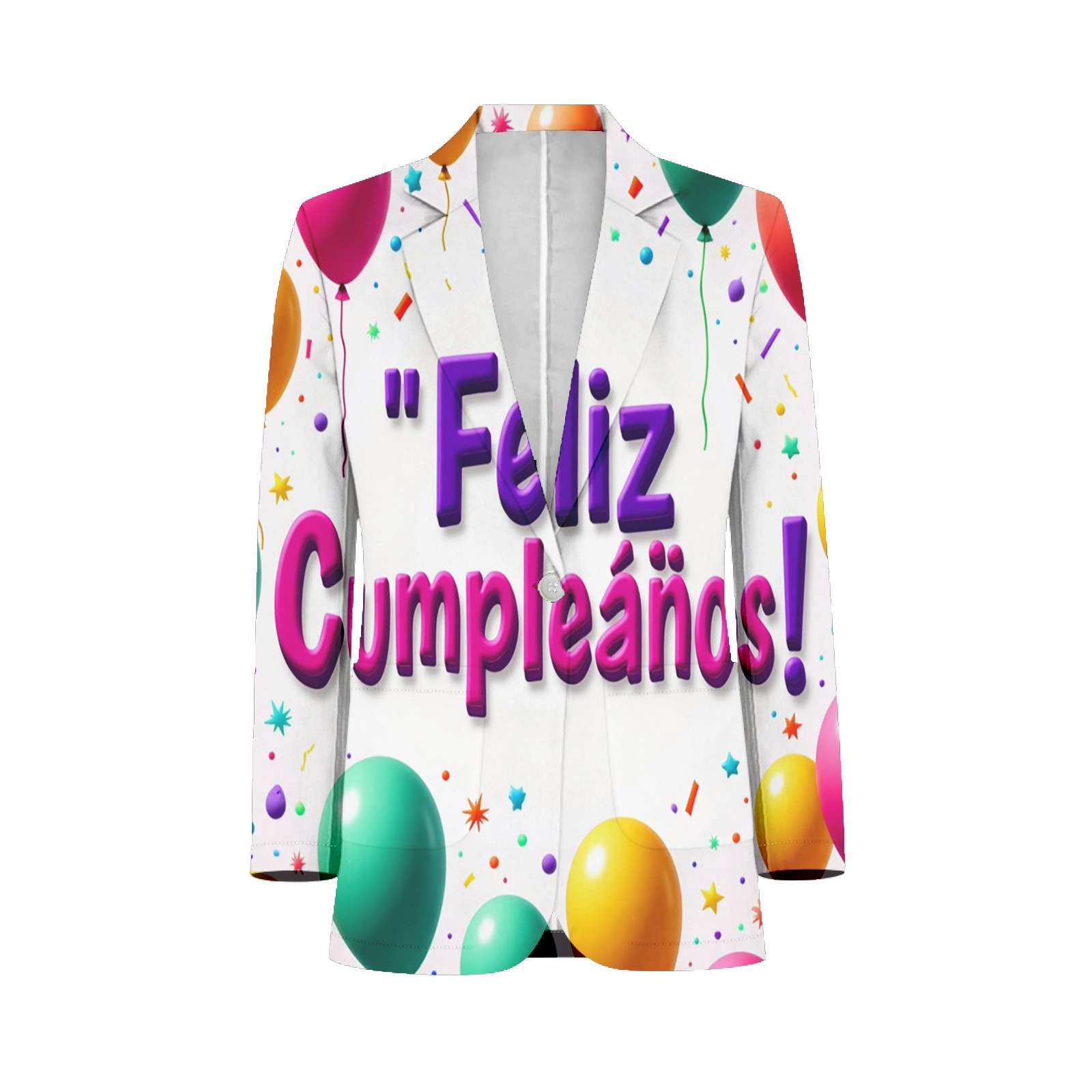 Birthday Wishes With Colorful Balloons Mens Suits Shawl Collar Slim Fit ...