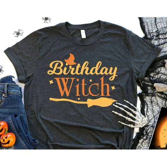 Birthday Witch Tshirt, Winter Holiday Theme Birthday Gift Shirt, Witchy ...