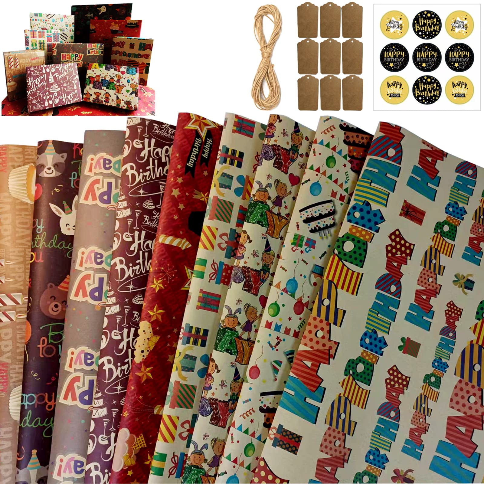 Birthday Wrapping Paper.9 AJH3 Different Types of Gift Wrapping Paper ...
