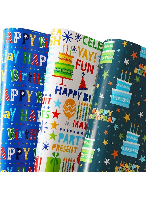 Birthday Wrapping Paper in Wrapping Paper - Walmart.com
