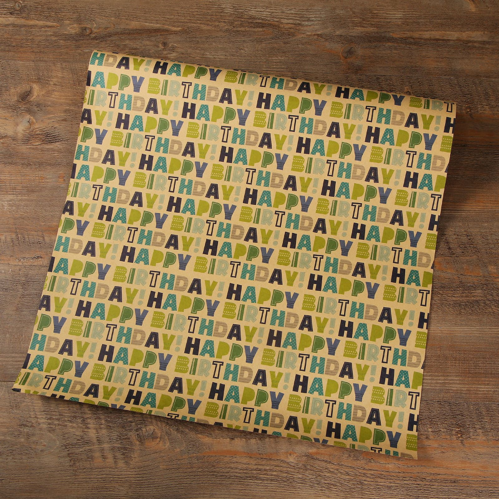 Birthday Wrapping Paper for Kids Girls Women Boys Men, 10 Sheets Kraft ...