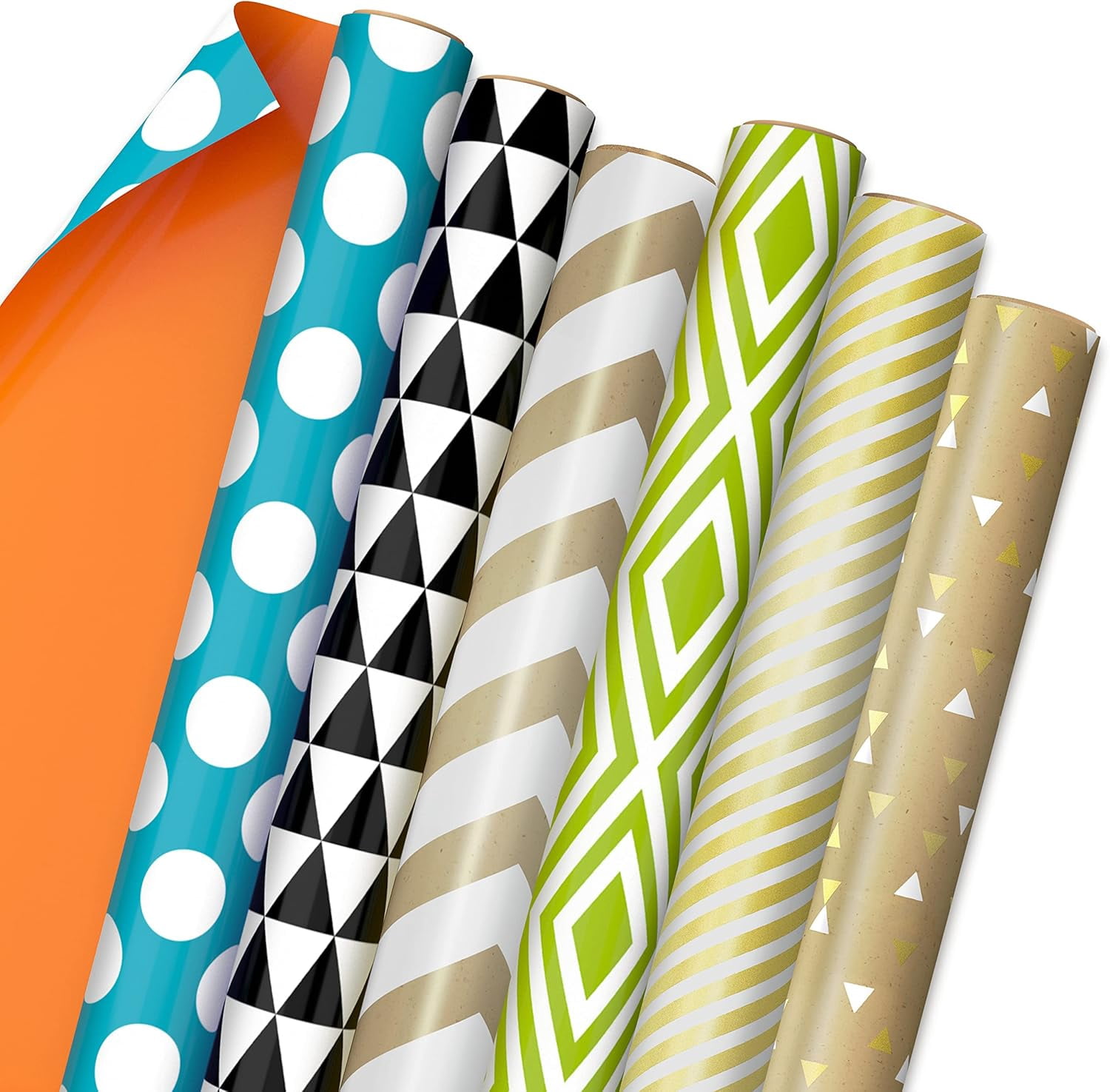 Birthday Wrapping Paper Rolls - Stars, Stripes, Balloons, Cupcakes ...