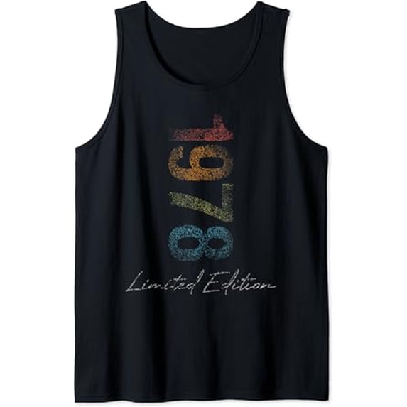 Birthday Year 1978 Limited Edition Gift Retro Grunge Vintage Tank Top ...
