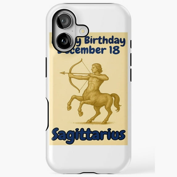 Birthday Zodiac Sign December 18 Edition iPhone Case 17 through 11 Pro ...