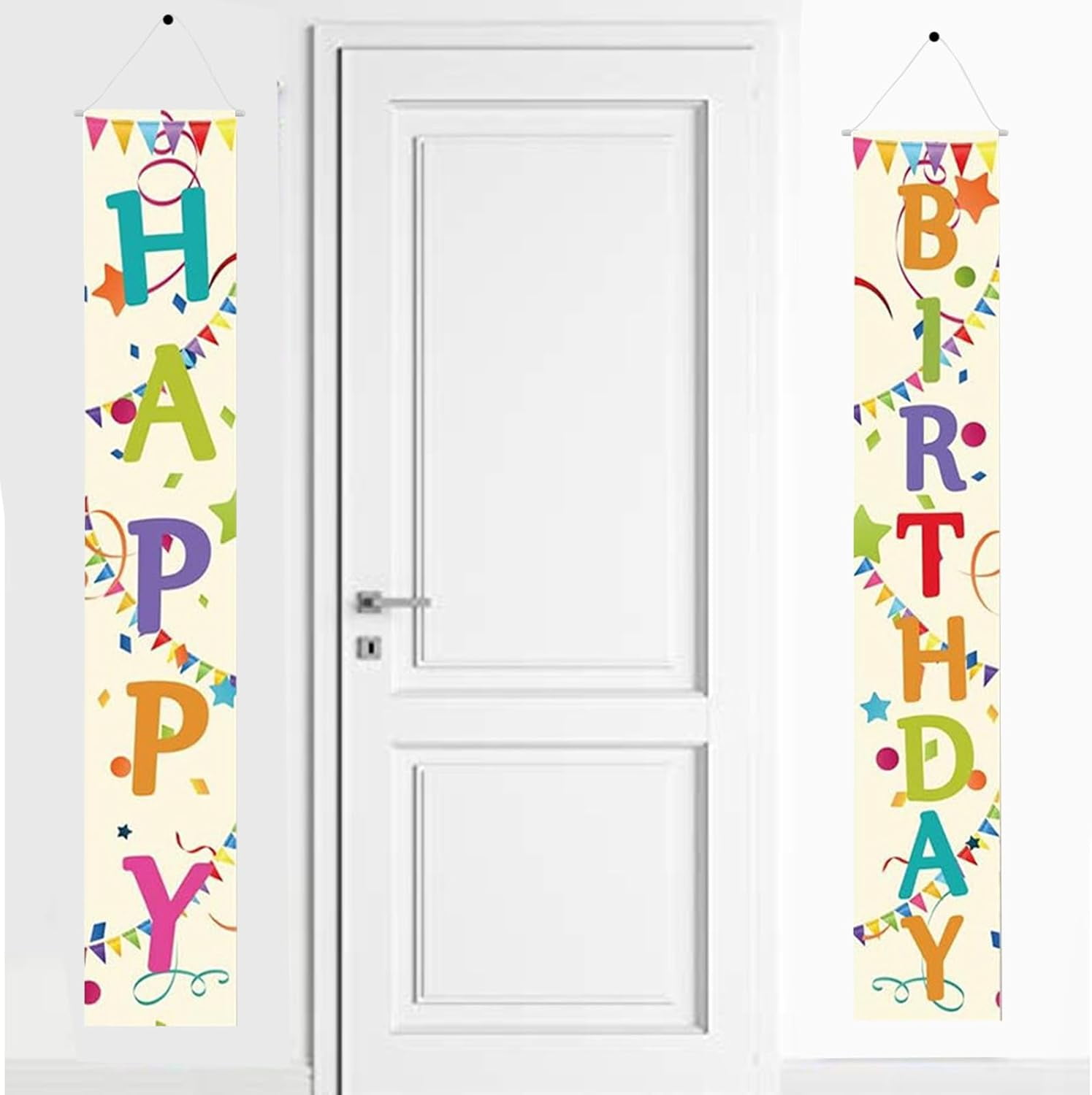 Birthday background painting 70.9x11.8 inches, outdoor porch decoration ...