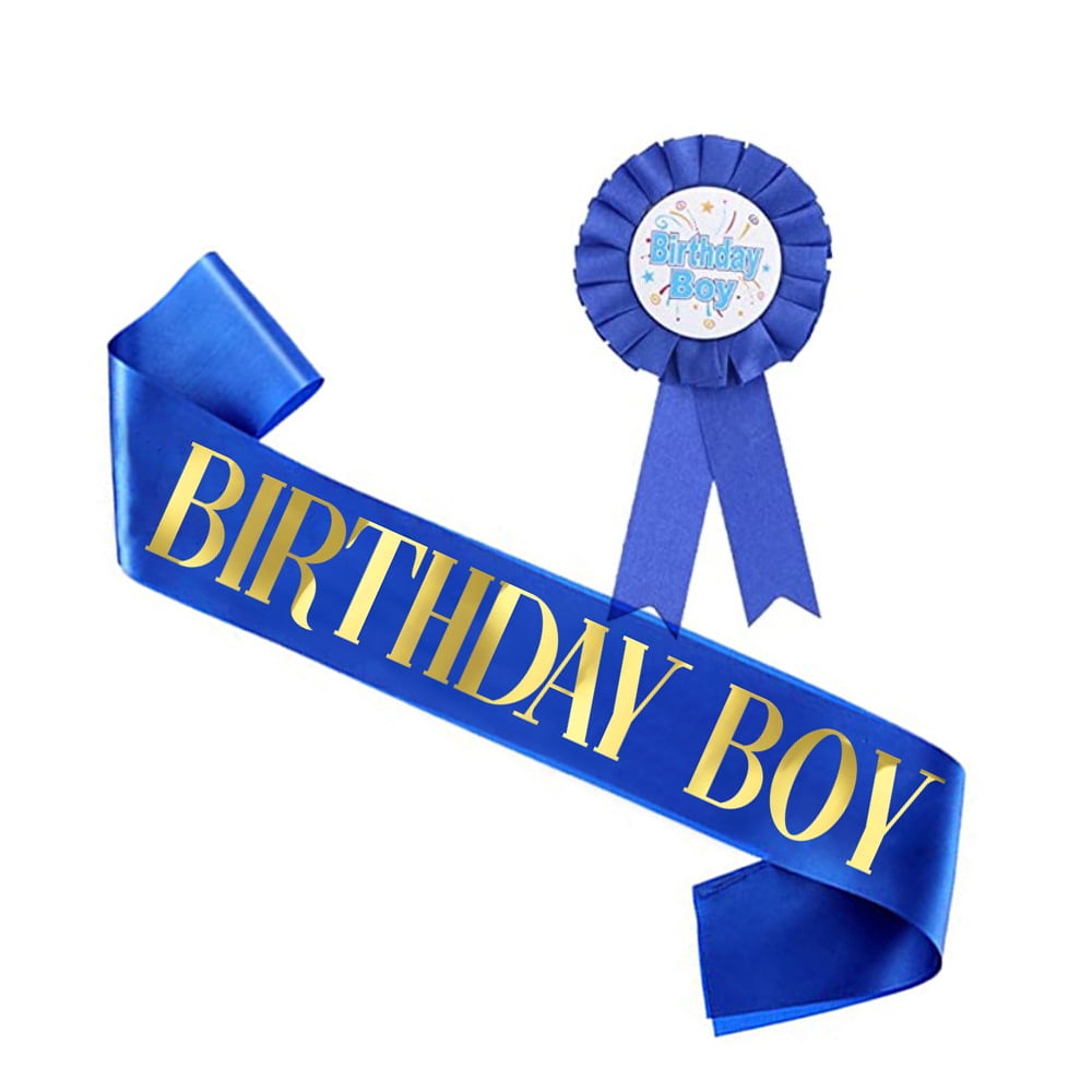 Birthday boy shoulder strap badge boy birthday party tinplate corsage ...