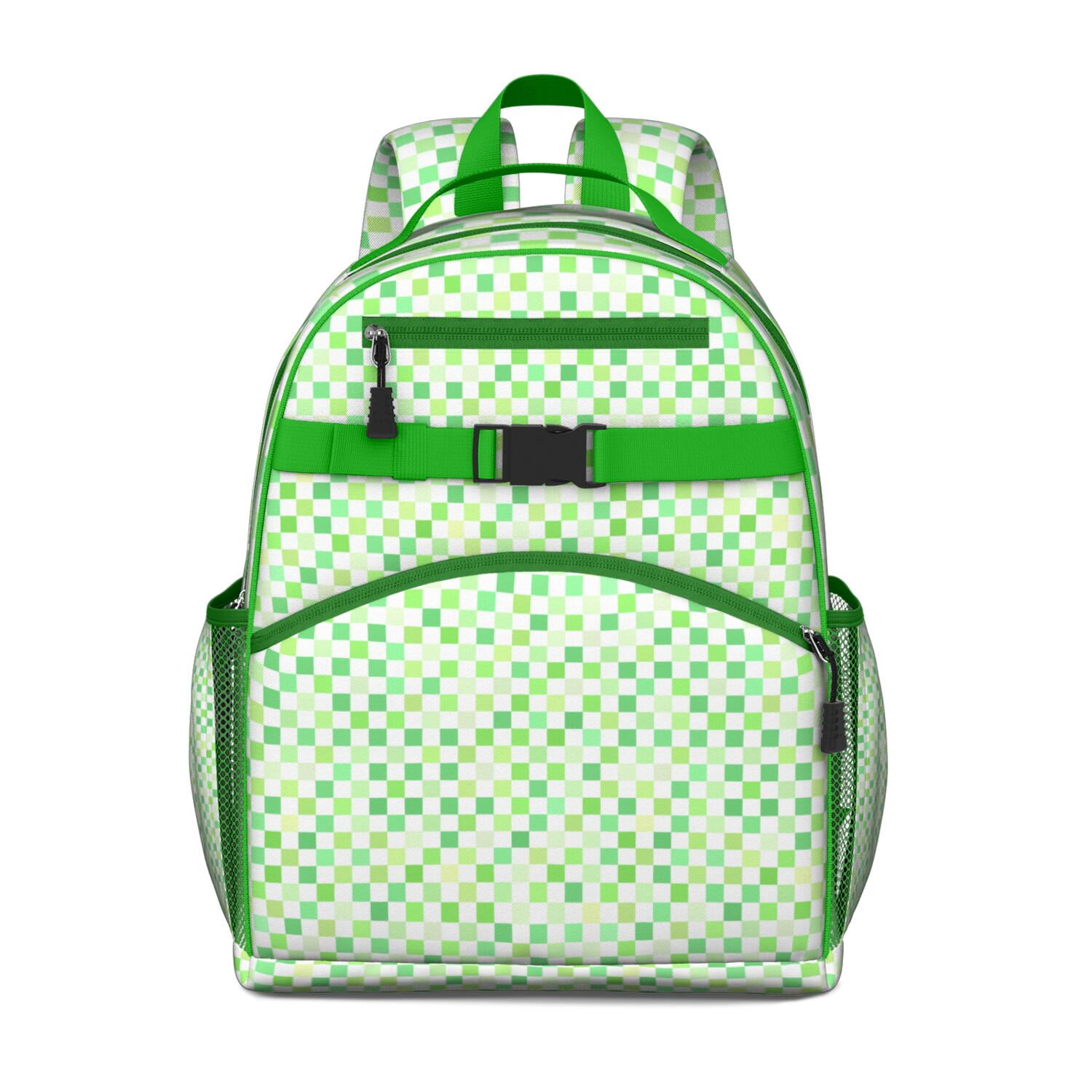 Birthday gift Buffalo plaid backpack, roomy backpack with red and black ...