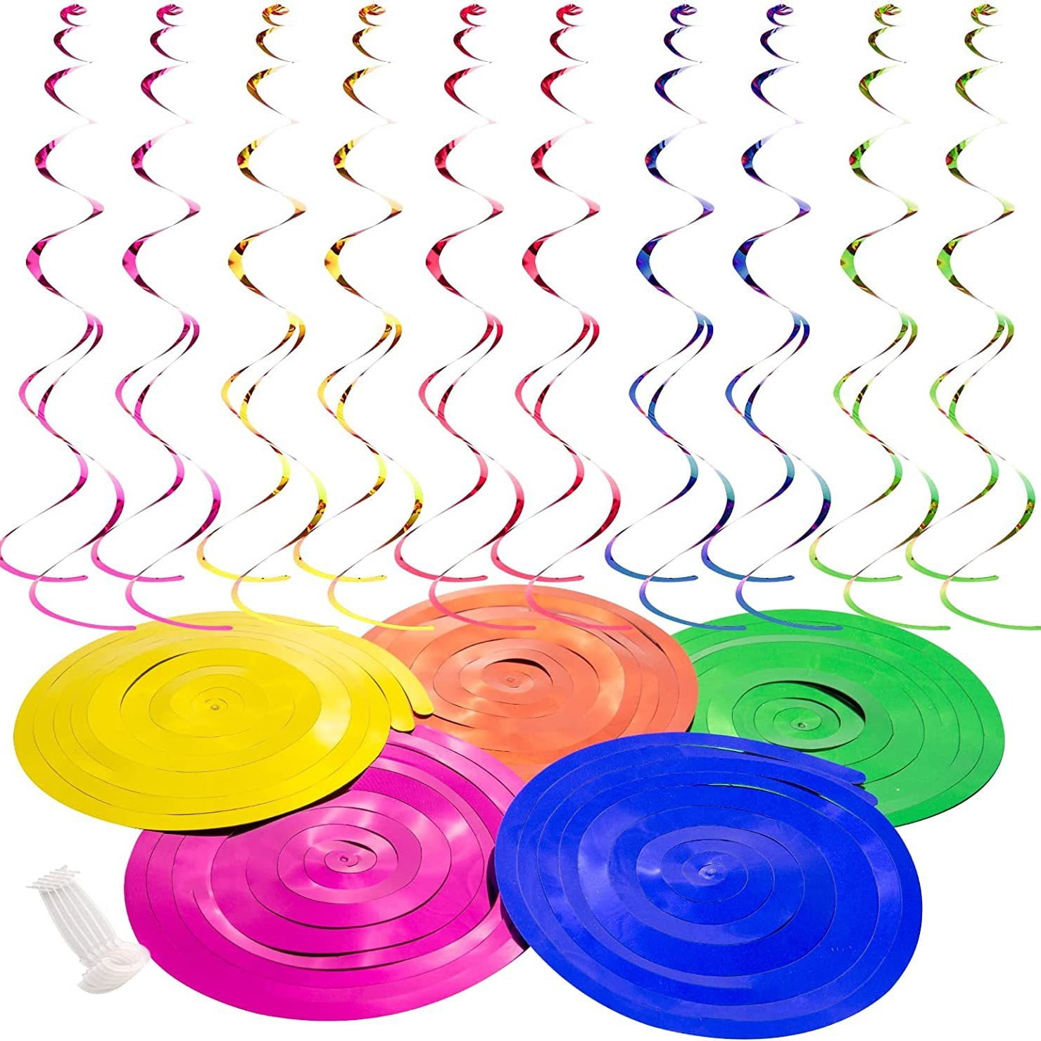 Birthday party decoration spiral ornaments PVC vortex pull flower ...