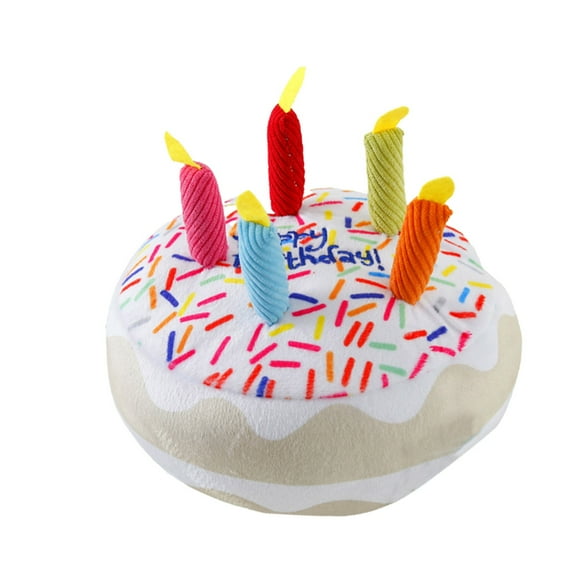 Birthdays Style Dog Birthday Toys Soft Cotton Filled Squeaky Play ...