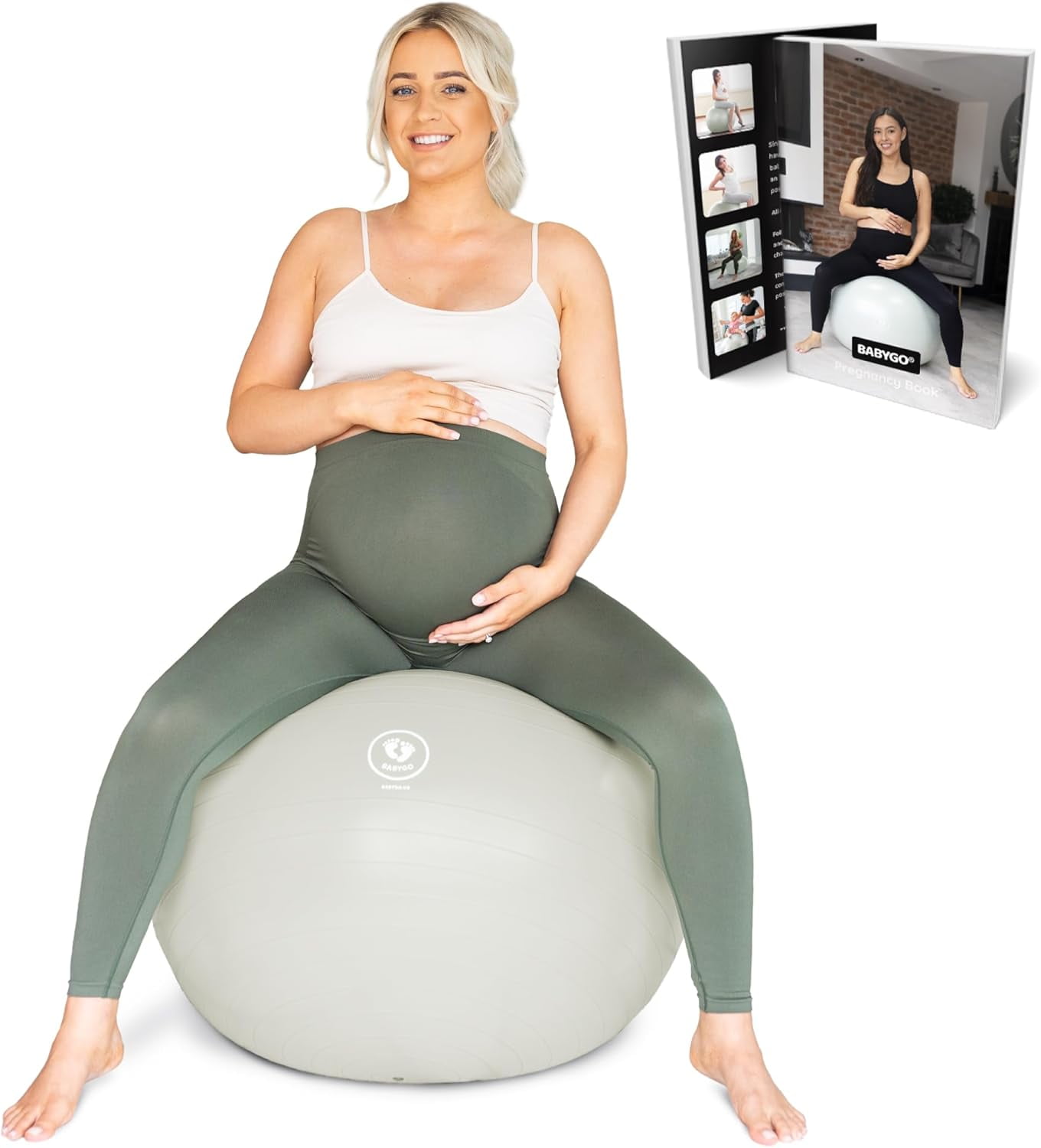 Birthing Ball for Pregnancy & Labor + Our Award Winning Book - Exercise ...
