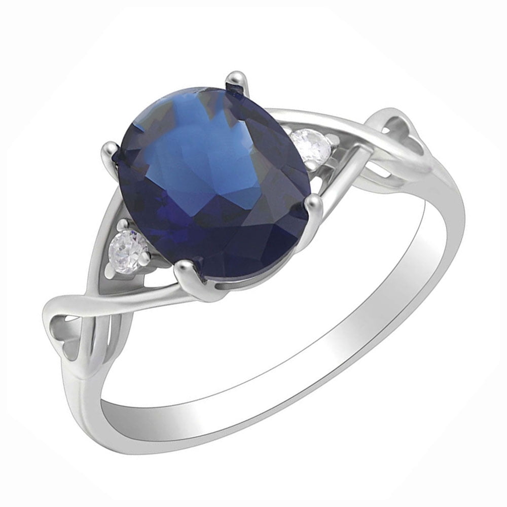 Birthstone Engagement Ring for Women by Ginger Lyne Sterling Silver ...