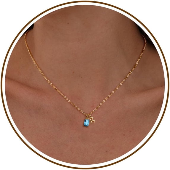 Birthstone Necklace for Women Birthday Gifts for Teen Stocking Stuffers ...