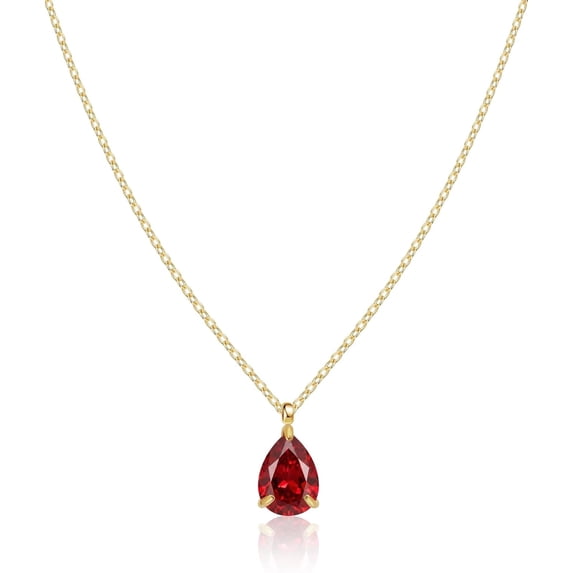 Birthstone Necklace for Women, Dainty 14K Gold Plated Necklace with ...