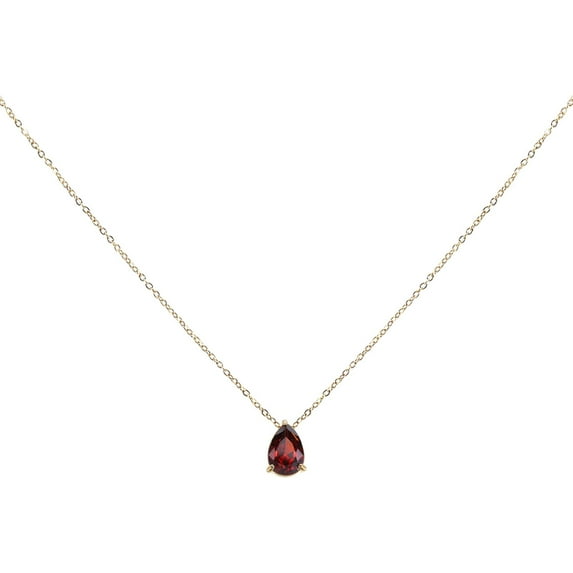 Birthstone Necklace for Women, Teardrop Cubic Zirconia Pendant Necklace ...
