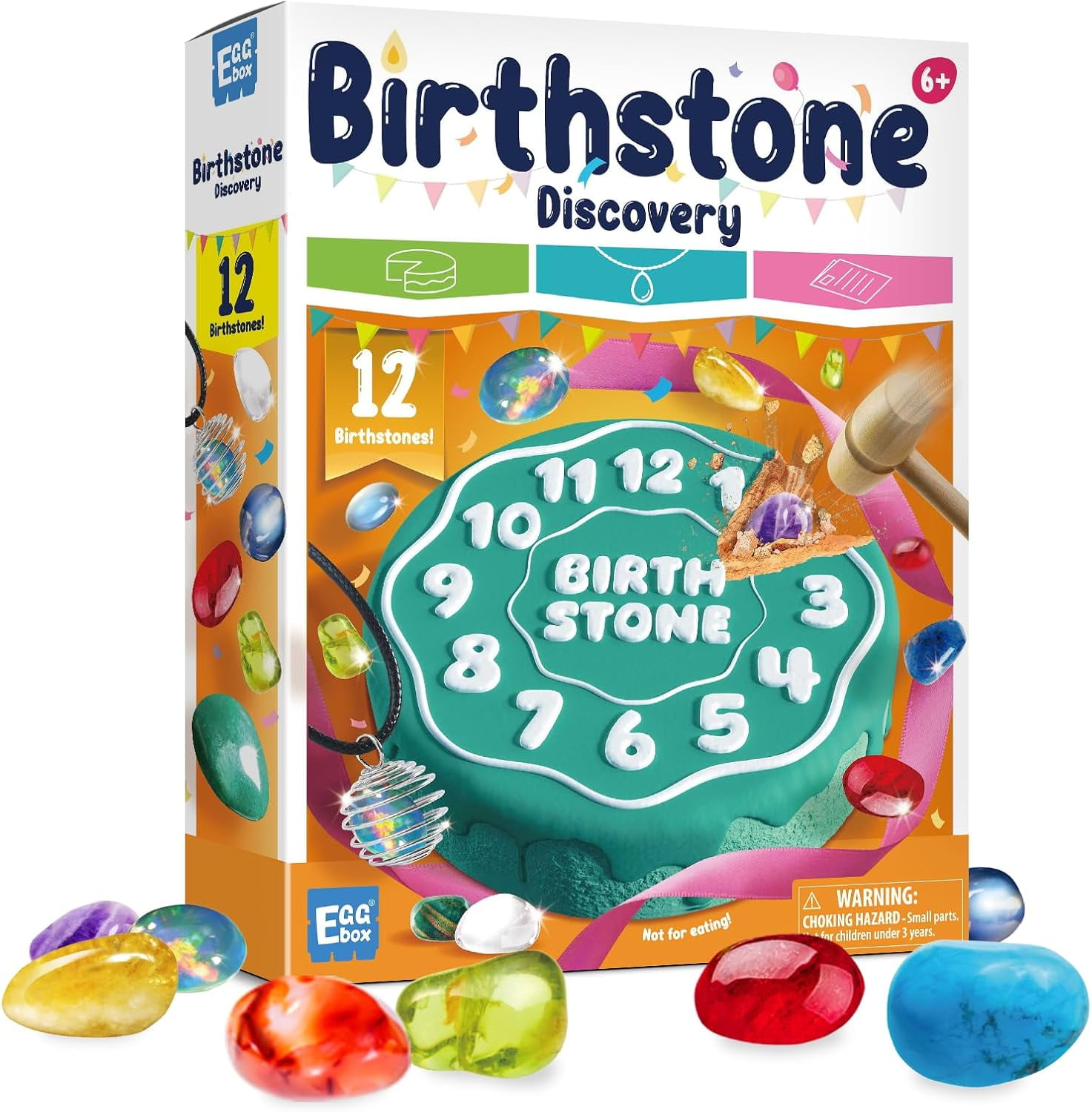 Piano Potato Birthstone Discovery Dig Kit for Kids Ages 6+, Dig Up 12 ...