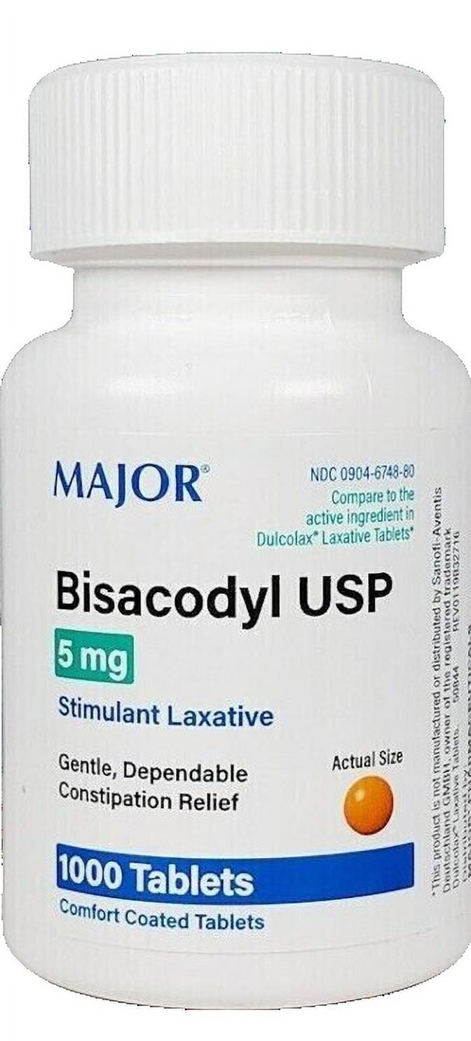 Bisacodyl 5 mg 1000 Coated Tablets - Walmart.com