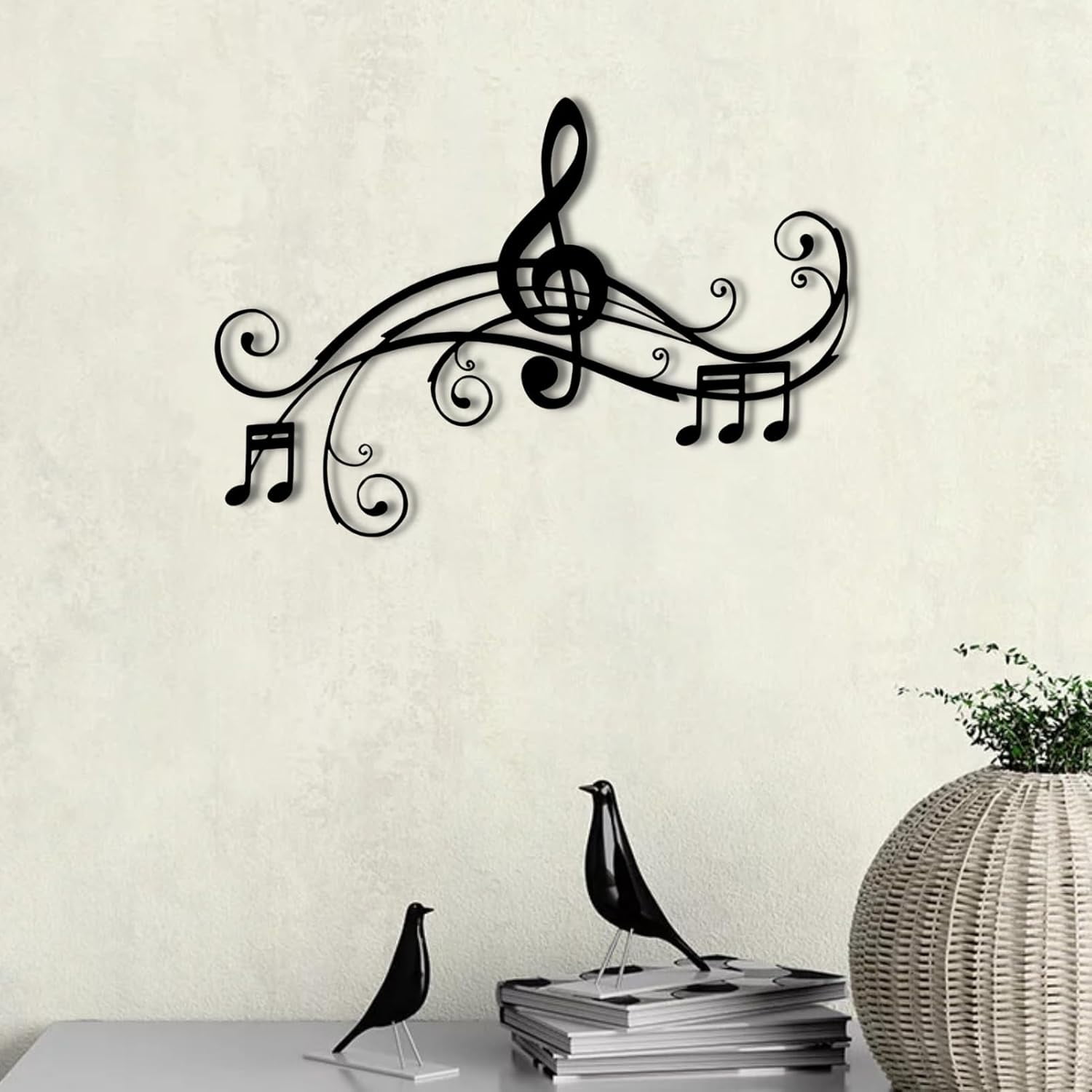 Bisamu Music Metal Wall Art, Music Notes Decor,Treble Clef Note Wall ...