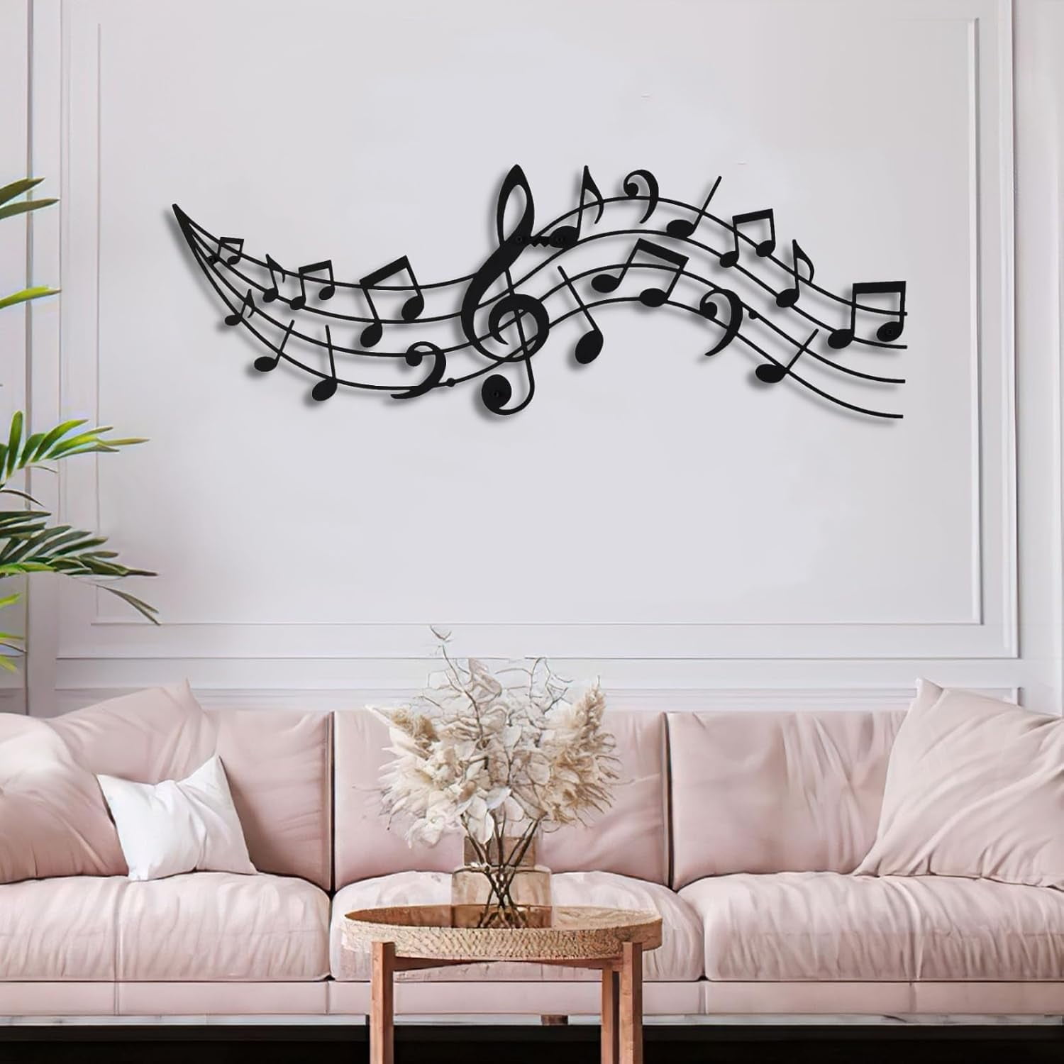 Bisamu Music Notes Wall Art, Music Decor, Metal Music Wall Art, Large ...