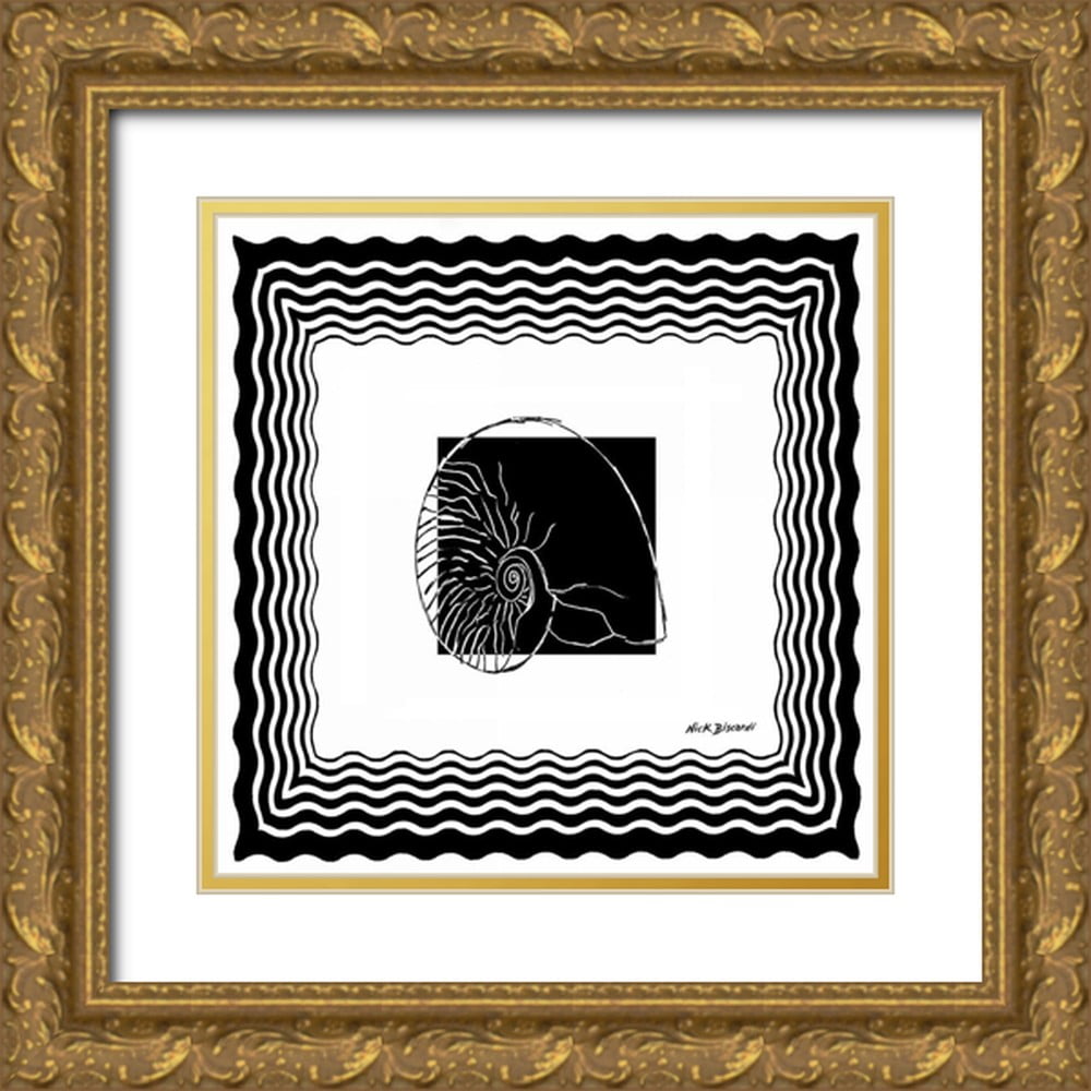 Biscardi, Nicholas 20x20 Gold Ornate Wood Framed with Double Matting ...
