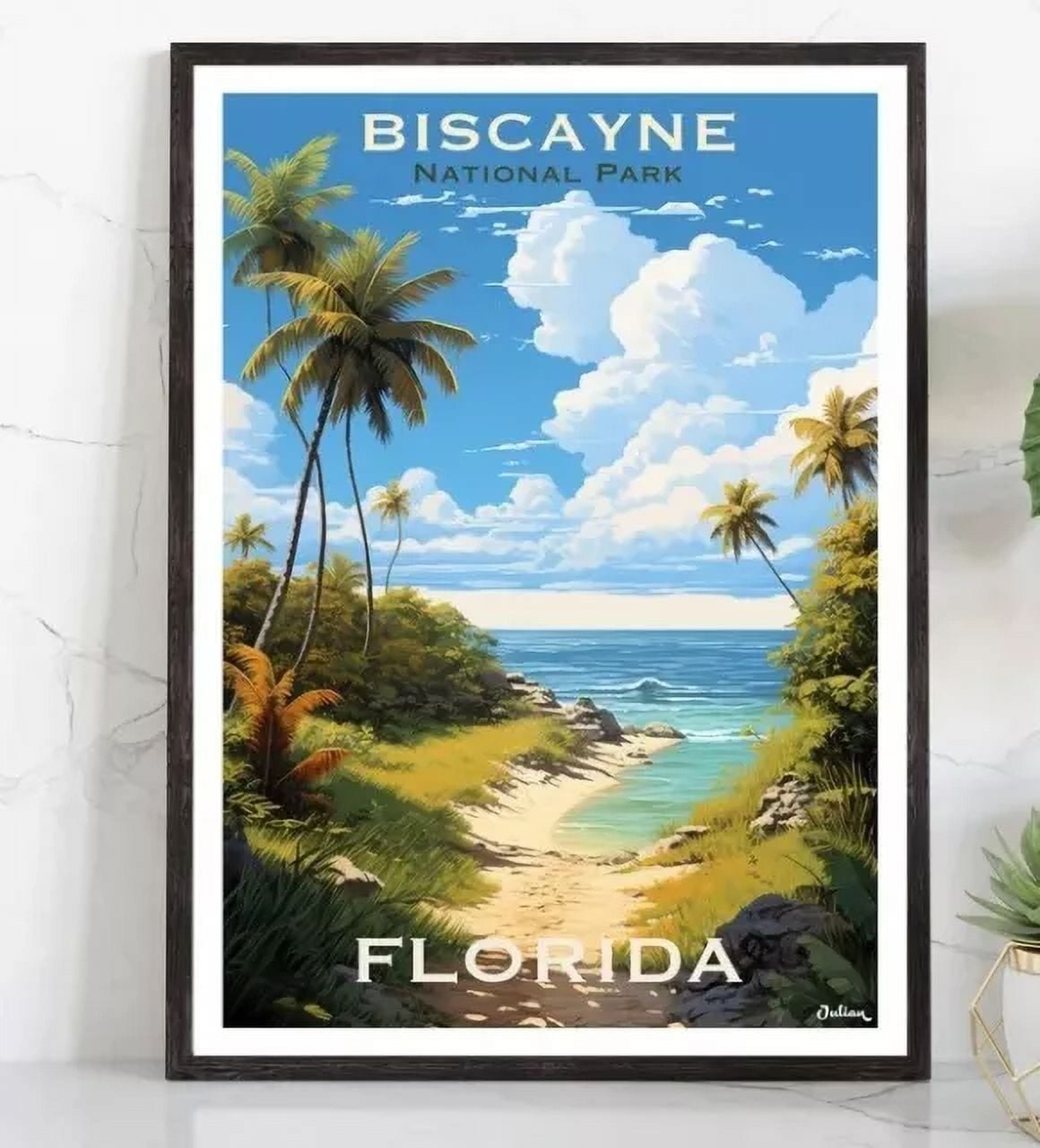 Biscayne National Park, Florida, Travel Poster, Modern Wall Art NO ...