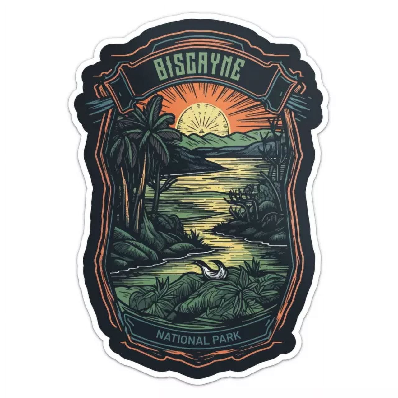 Biscayne National Park Sticker Phone Decal Water Bottle Stickers Car ...