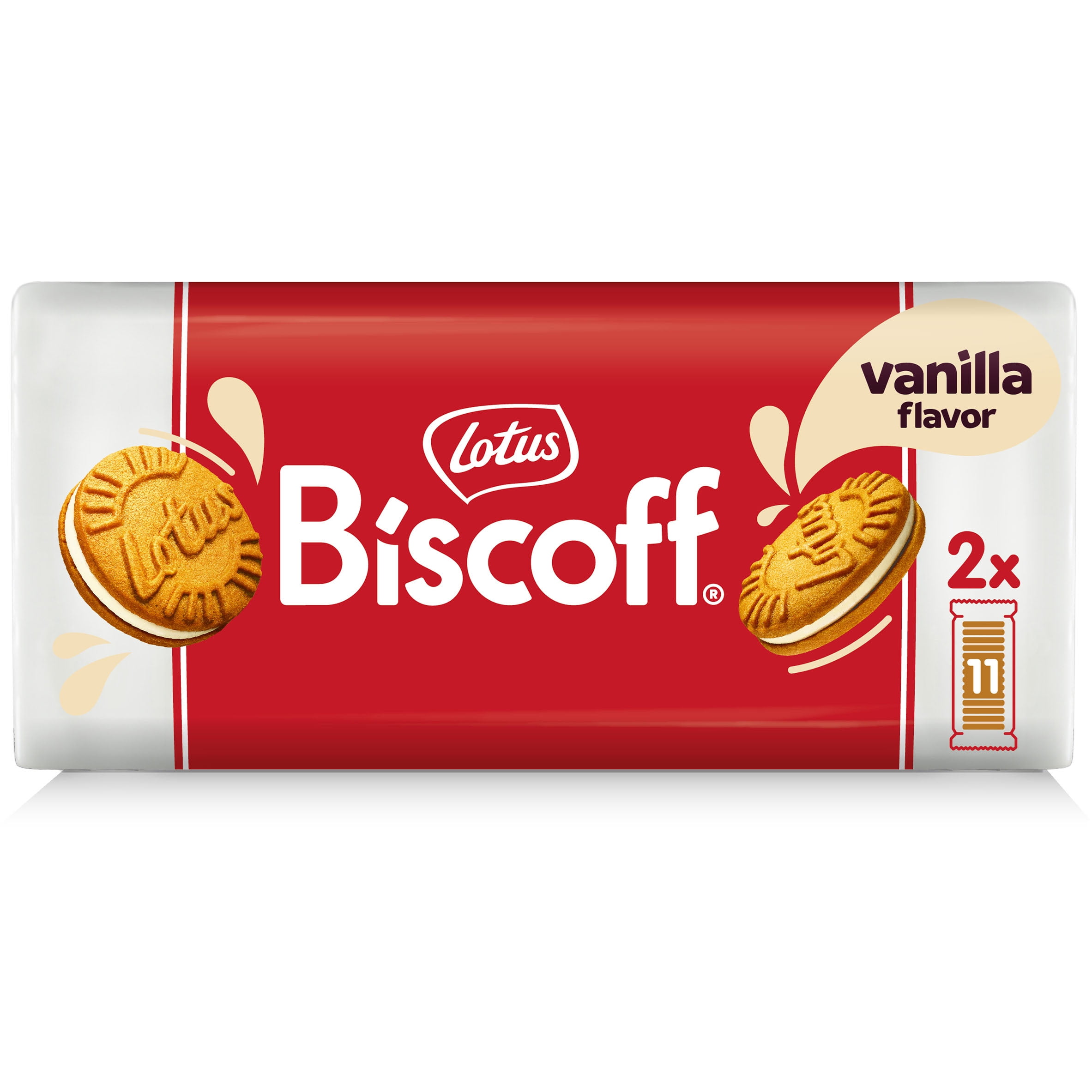 Biscoff Vanilla Cream Sandwich Cookies, 2 Fresh Packs (11 cookies per ...