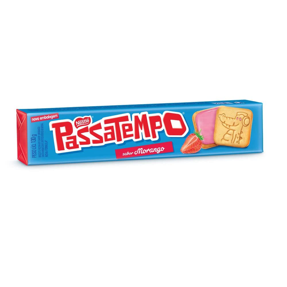 Biscoito Passatempo Recheado Sabor DEF29 Morango130g | Strawberry ...