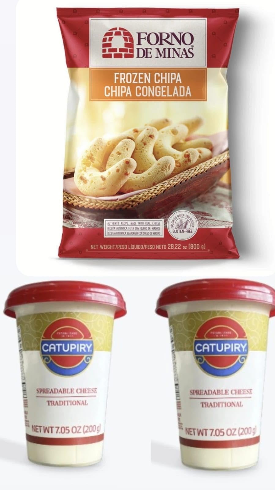 Biscoito de Queijo Brasileiro Forno de Minas 800g Chipa + Requeijao ...