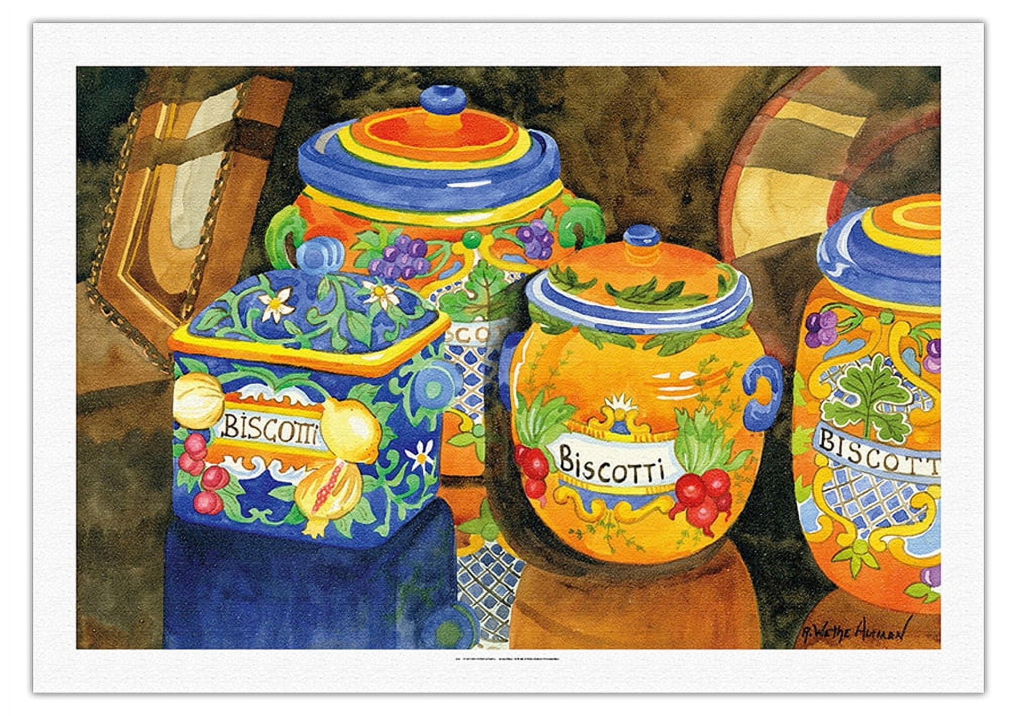 Biscotti Jars - Tuscany Italy - Italian Almond Cookies - From an ...