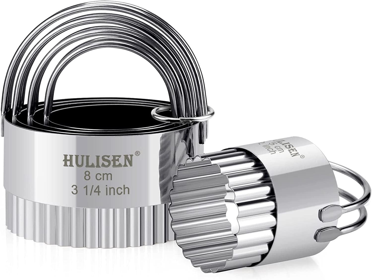 Biscuit Cutter Set (5 Pieces/Set), Stainless Steel Round Biscuit ...