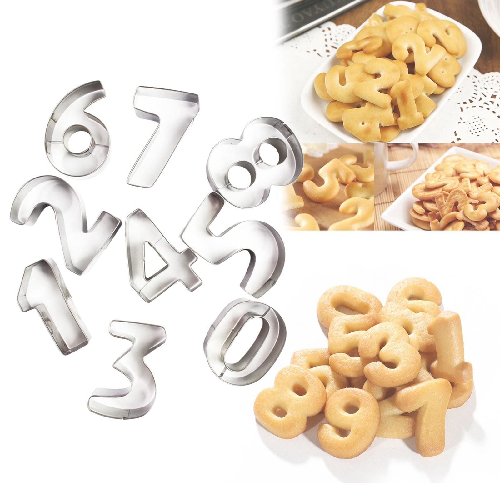 Biscuit Mold Clearance! Numbers Cookie Cutters 2 Inches 9Pcs Jelly ...