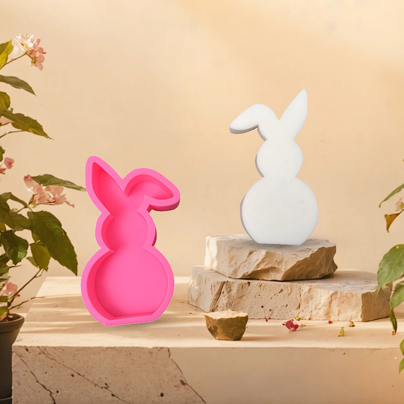 Biscuit Moulds,Cute Rabbit Scented Candle Silicone DIY Plaster Animal ...