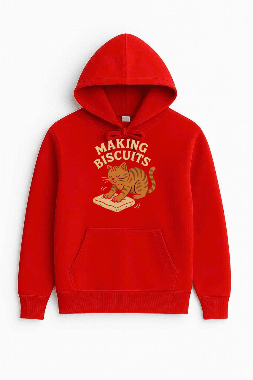 Biscuits Cat Kneading Dough Cartoon Bakery Kitchen Outfit Hoodie Shirt ...