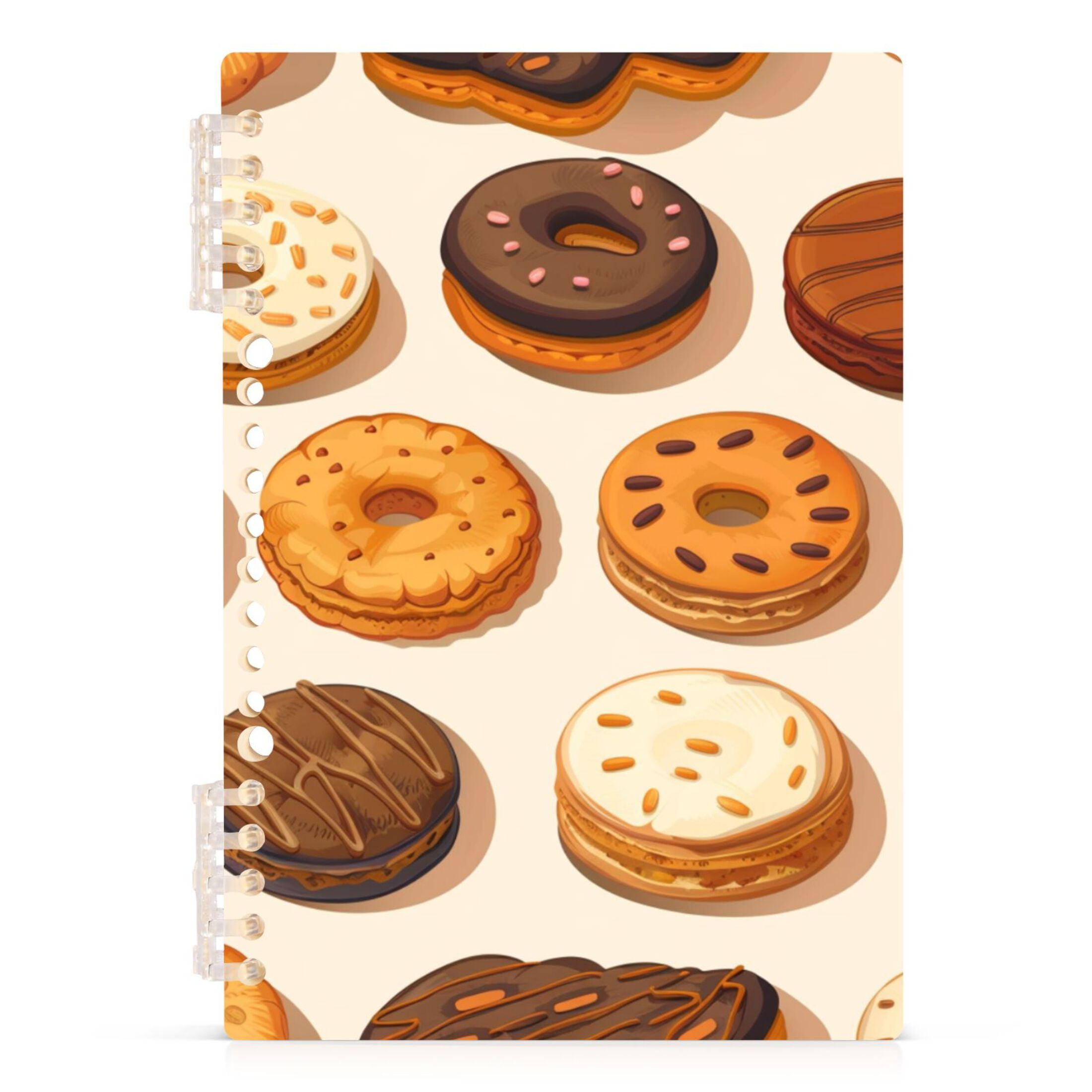 Biscuits Donuts Ring Binder Notebook Journey Note Diary College Ruled ...