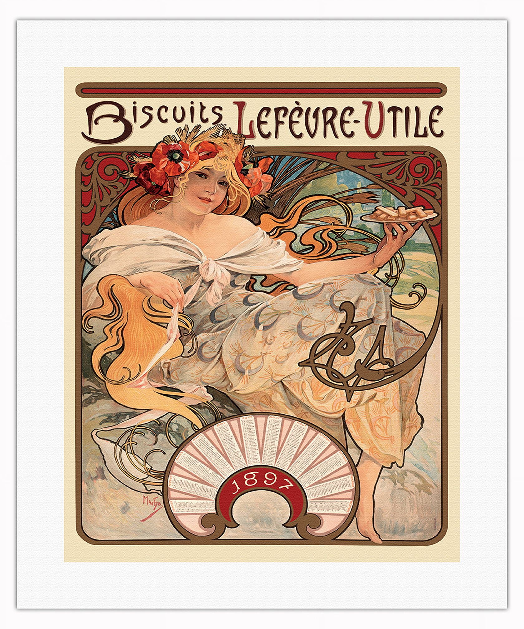 Biscuits Lefèvre-Utile - Vintage France Advertising Poster by Alphonse ...