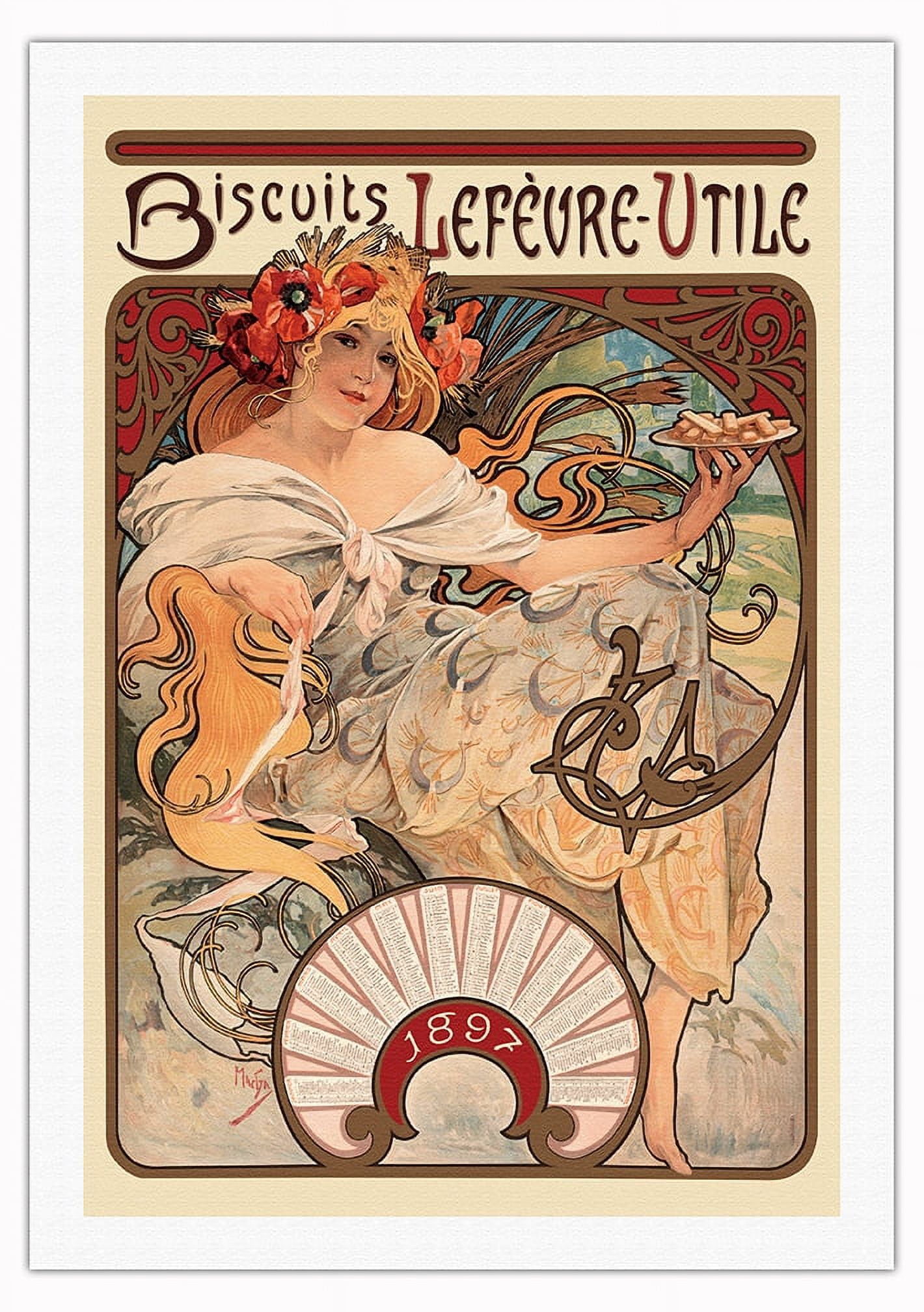 Biscuits Lefèvre-Utile - Vintage France Advertising Poster by Alphonse ...