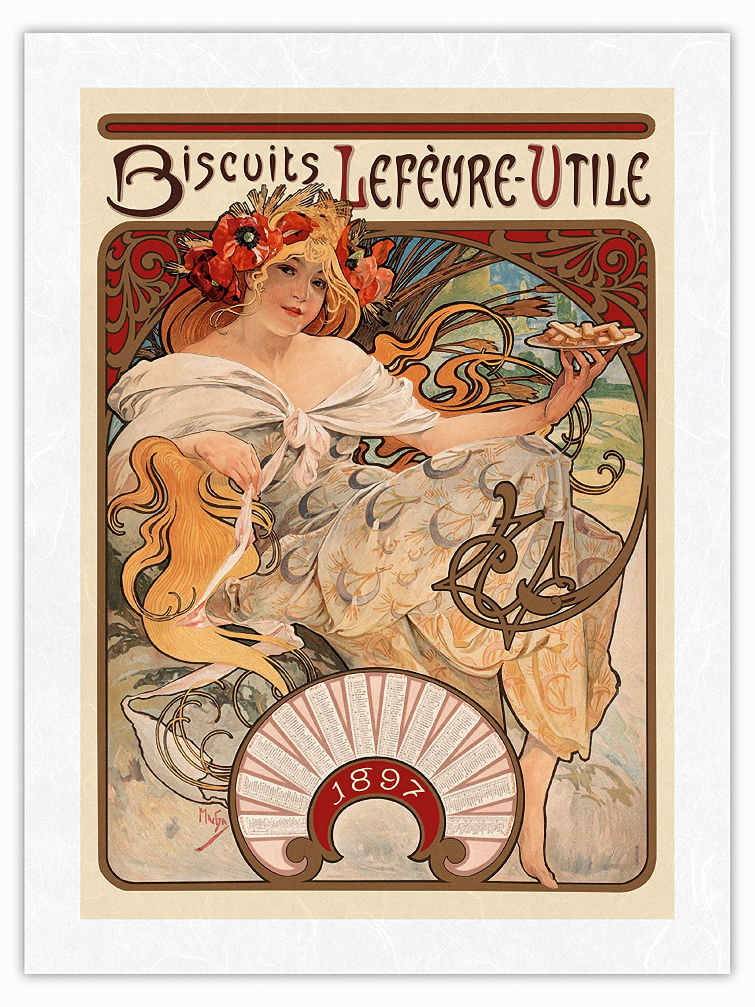 Biscuits Lefèvre-Utile - Vintage France Advertising Poster by Alphonse ...