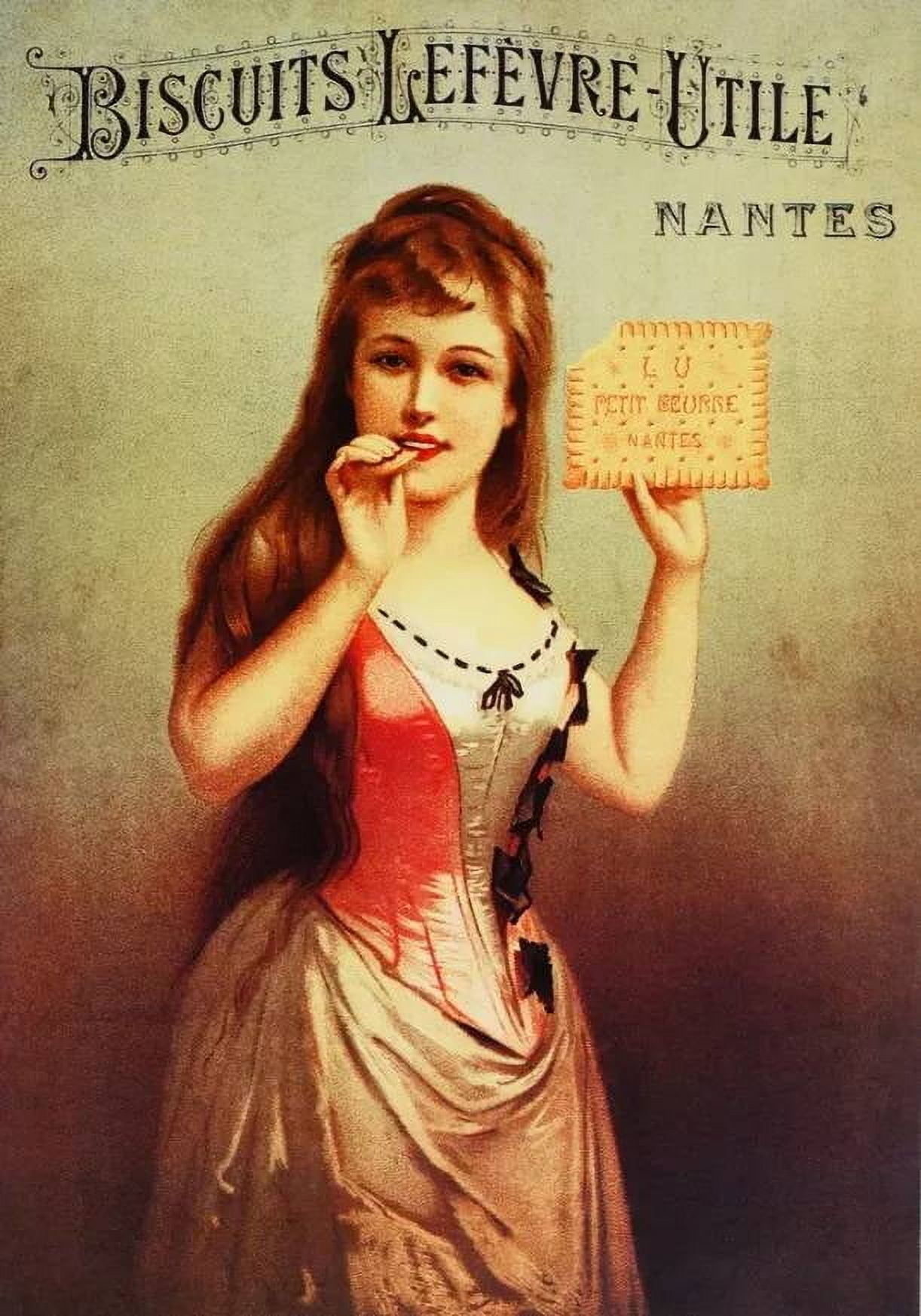 Biscuits Lefevre Utile Advertisement Decor Poster.Cafe Fine Graphic ...