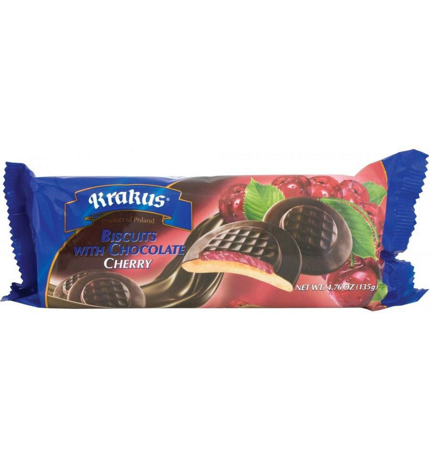 Biscuits with Chocolate, Cherry (Krakus) 4.76 oz (135g) - Walmart.com
