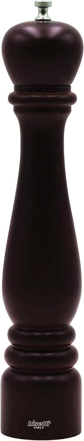 Bisetti 13 Inch Roma Beech Wood Pepper Mill With Adjustable Carbon ...