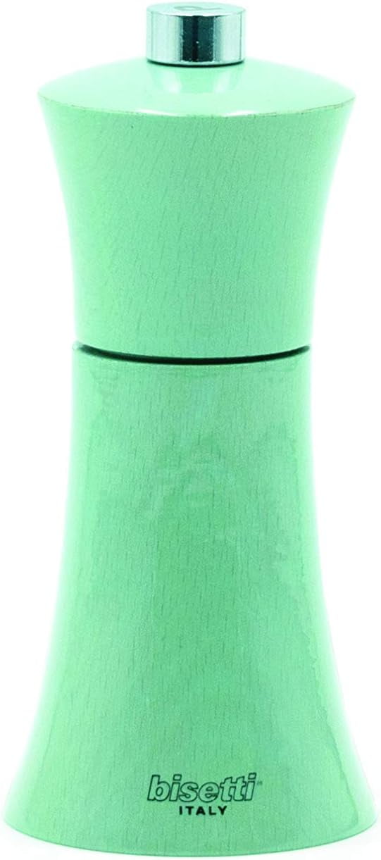 Bisetti 13 cm or 5.12 Inch Verona Light Blue Lacquered Wood Pepper Mill ...