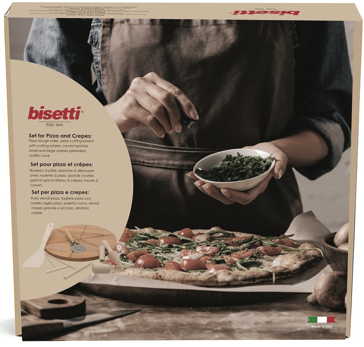 Bisetti 7 Piece Set for Making Homemade Pizza and Crepes - Walmart.com