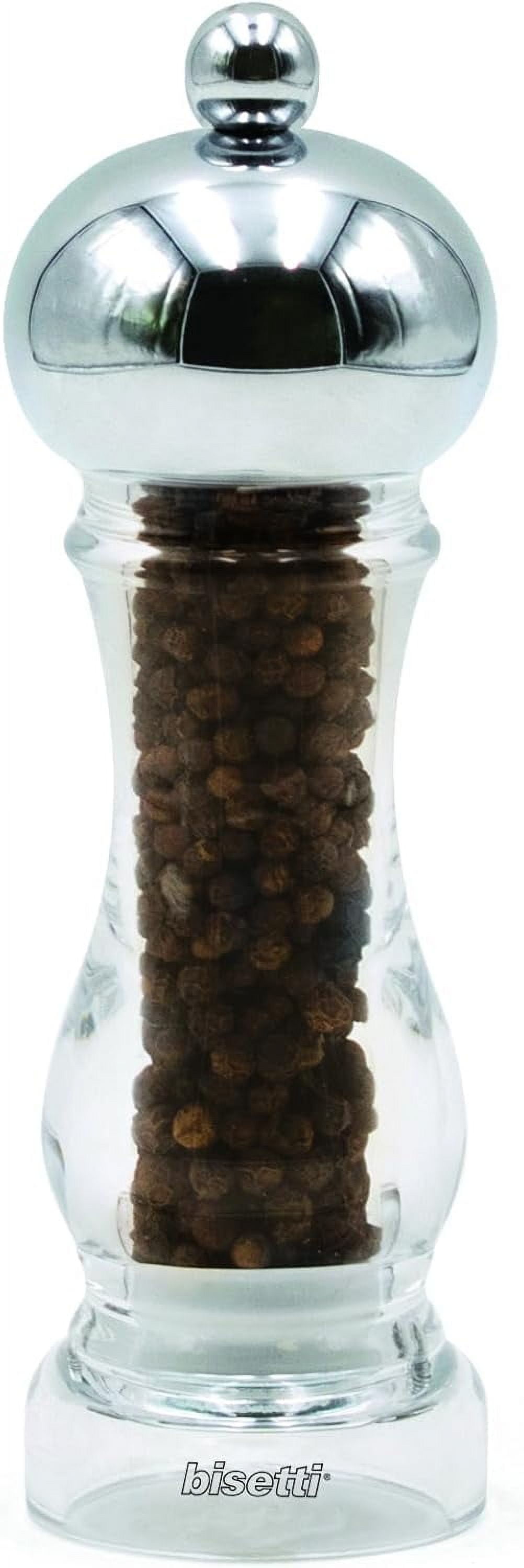 Bisetti Capri Clear Acrylic Pepper Mill With Chromed Head and ...