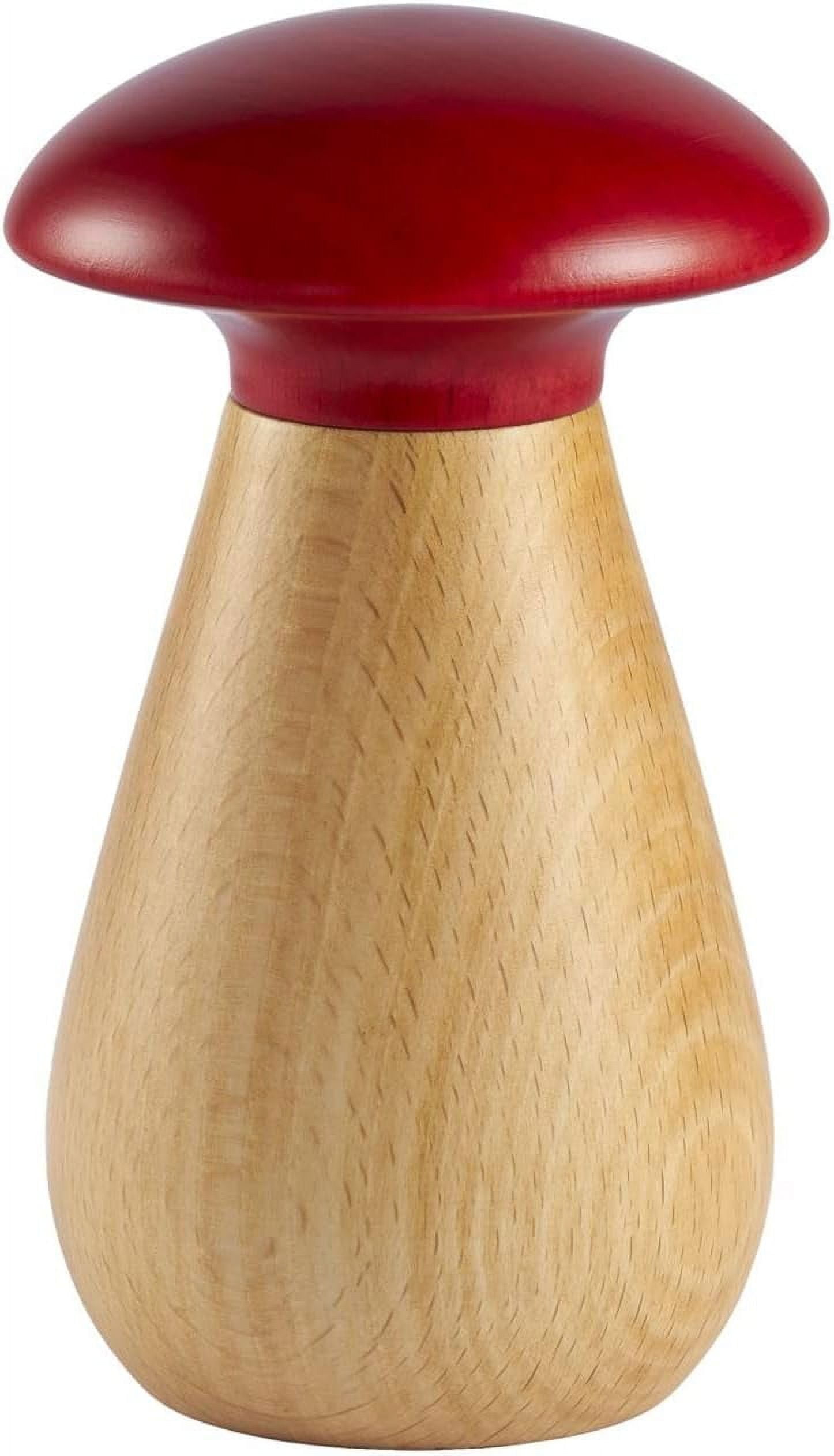 Bisetti Icons 5.3 Inch Beechwood "Mushroom" Salt, Pepper or Spice Mill ...
