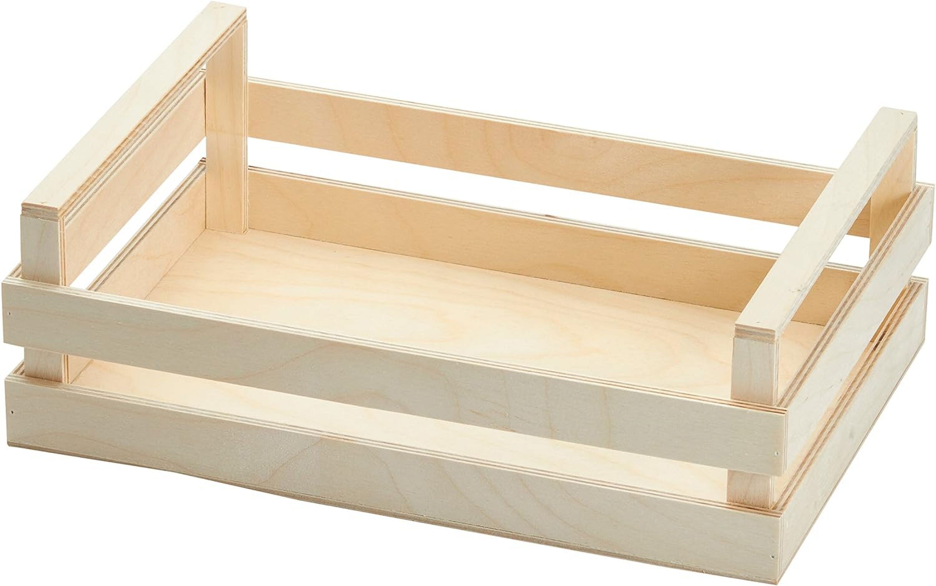 Bisetti Large Pallet Wood Box/Tray, 11.8 x 7.9 x 3.9 Inches, Brown ...